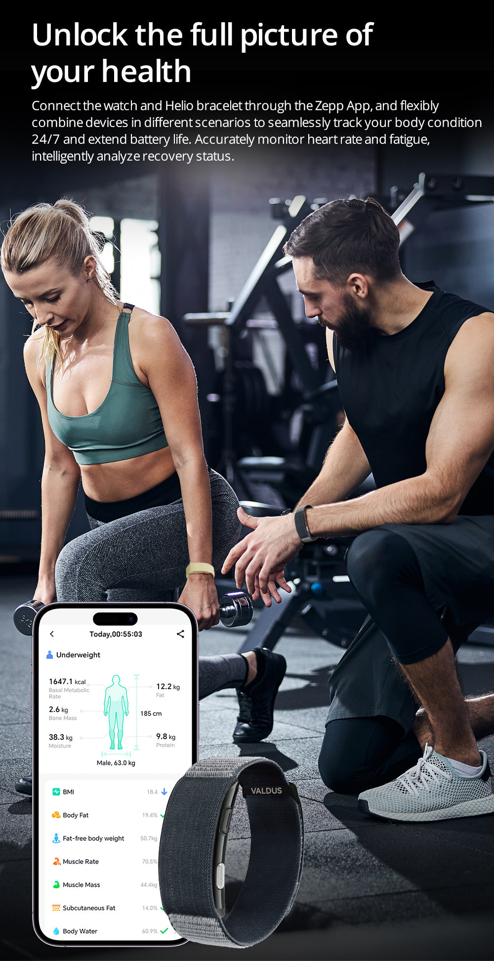 VITRO ECG Advanced Screenless Fitness Tracker – VALDUS Smartwatch Shop